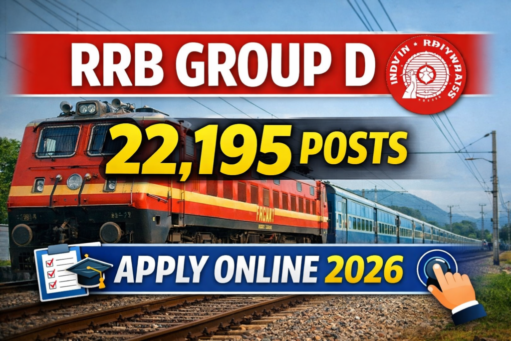 RRB Group D Recruitment 2026 Apply Online For 22,195 Posts, Eligibility ...