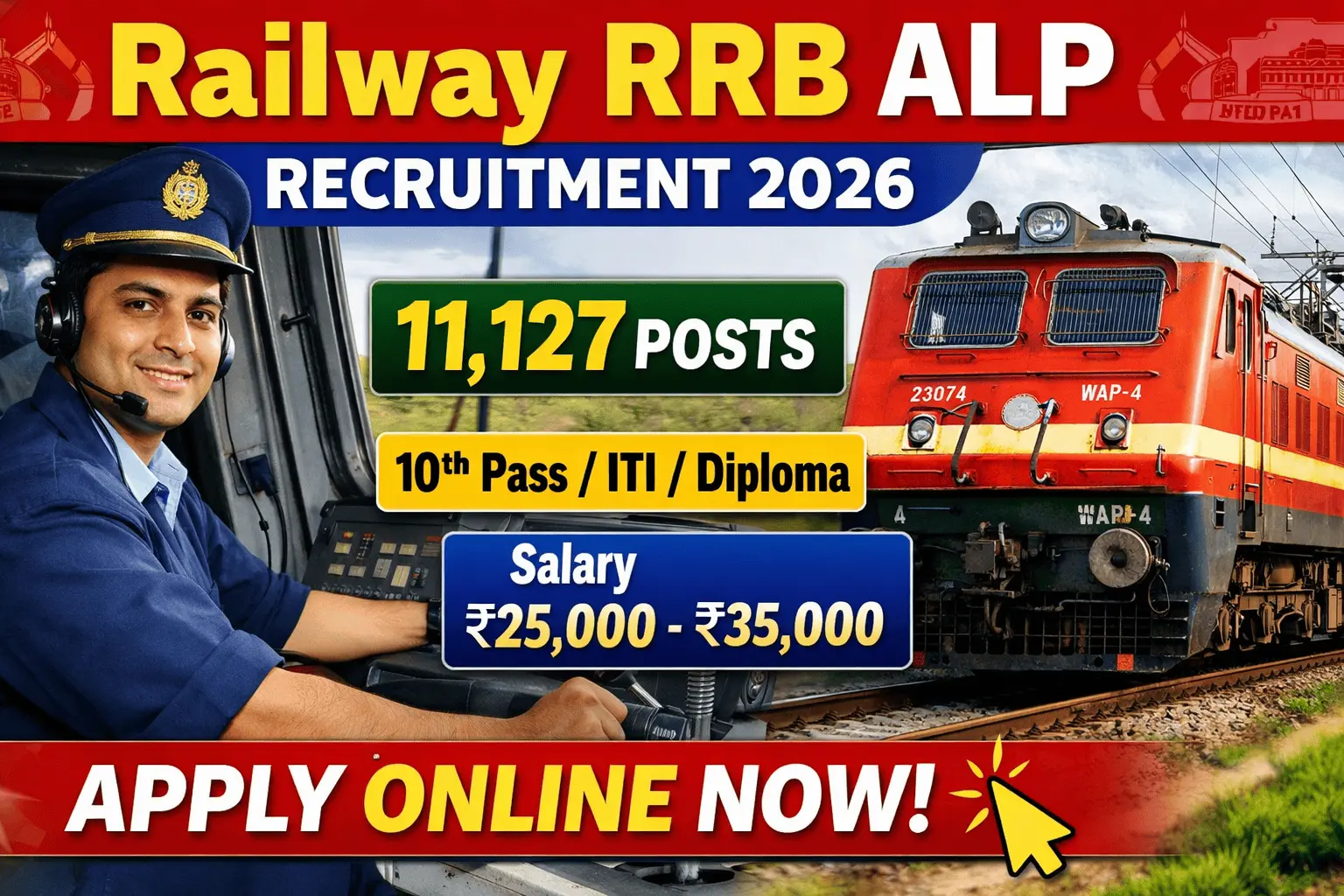 Railway RRB ALP Recruitment 2026: 11,127 Posts Apply Online, Salary Up ...